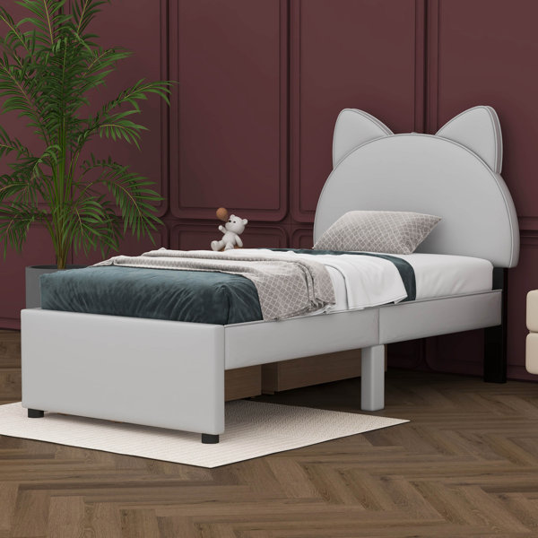 Red Barrel Studio® Leisa Twin Size Upholstered Platform Bed with ...