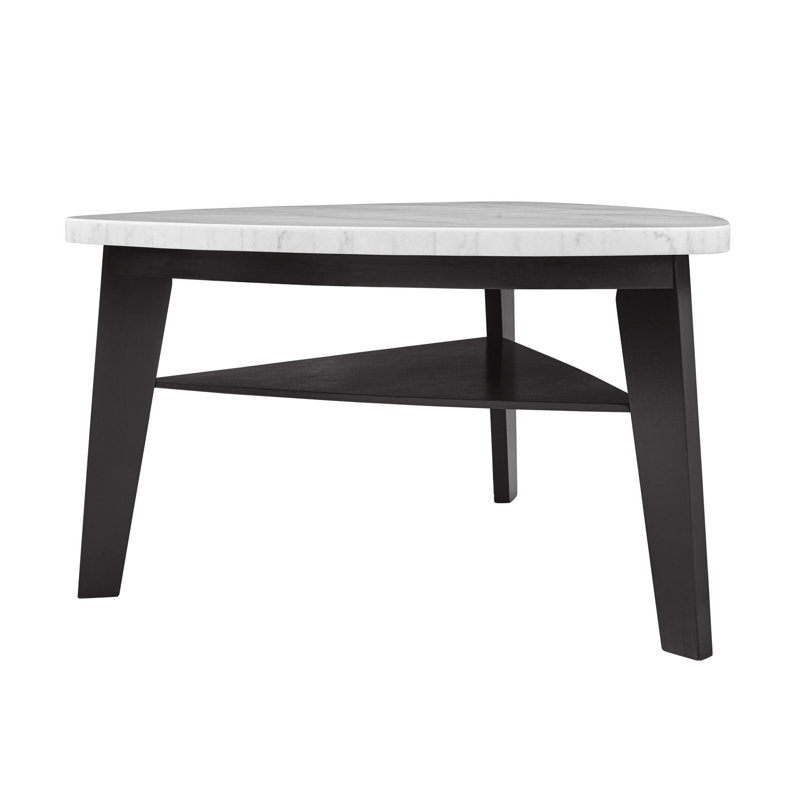 Hokku Designs Carrara 60-inch Triangular Marble Top Counter Table | Wayfair