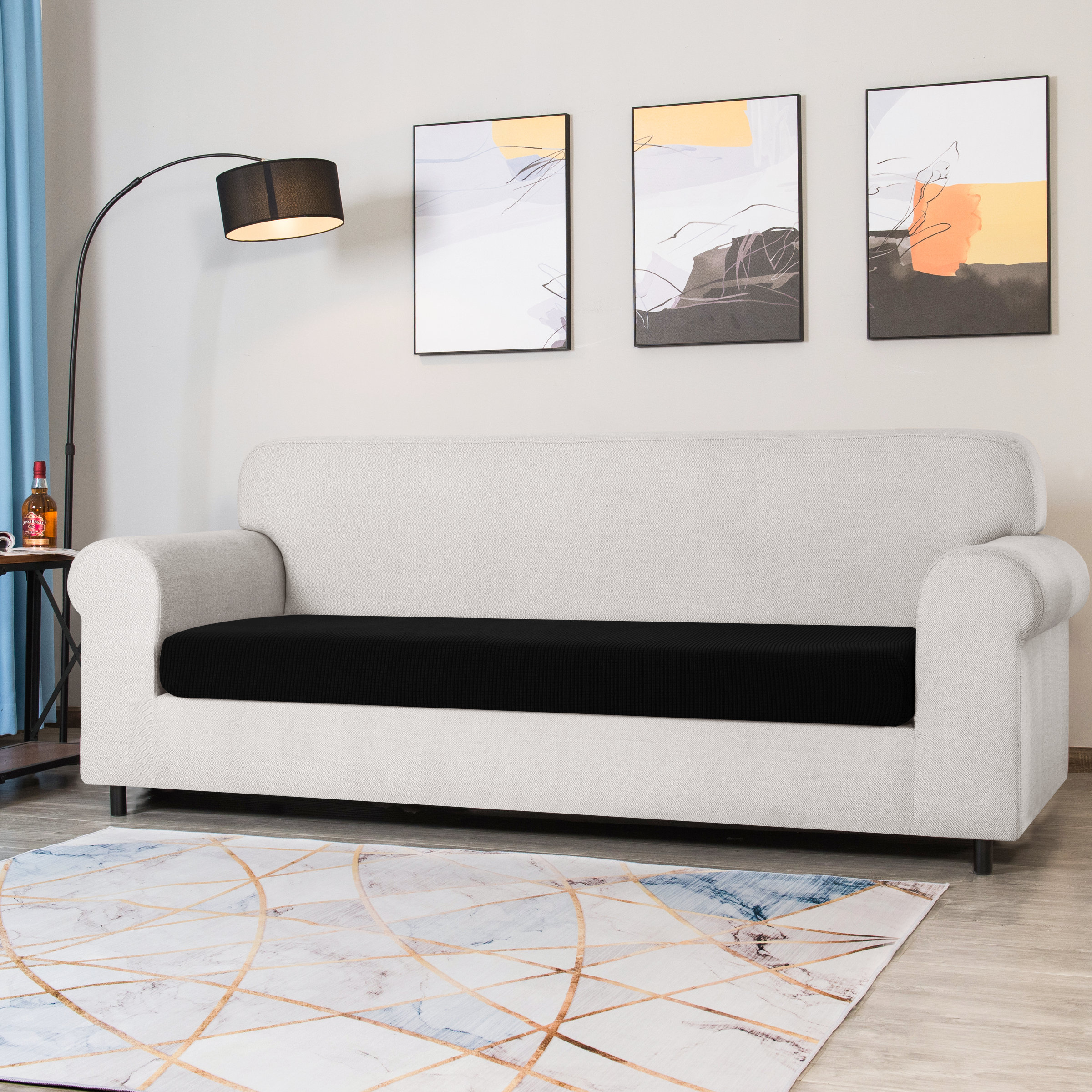 17 Stories Spandex Texture Box Cushion Loveseat Slipcover | Wayfair.ie
