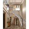 Everly Quinn Joben 11ft 20-Lights Gold Staircase Chandelier Crystal ...