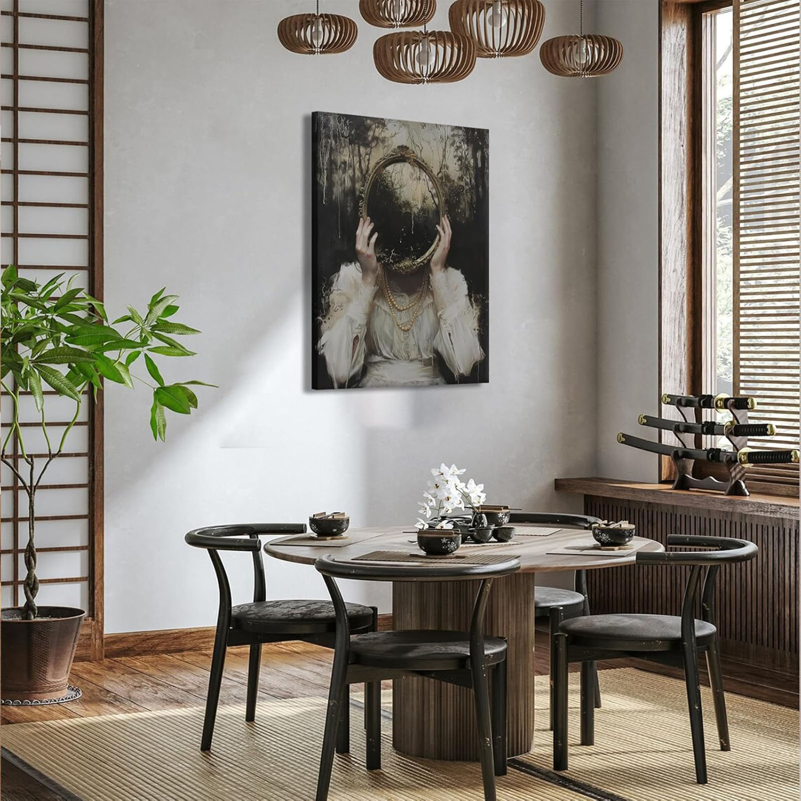 Fleur De Lis Living Gothic Victorian Canvas Wall Art Elegant Woman With ...