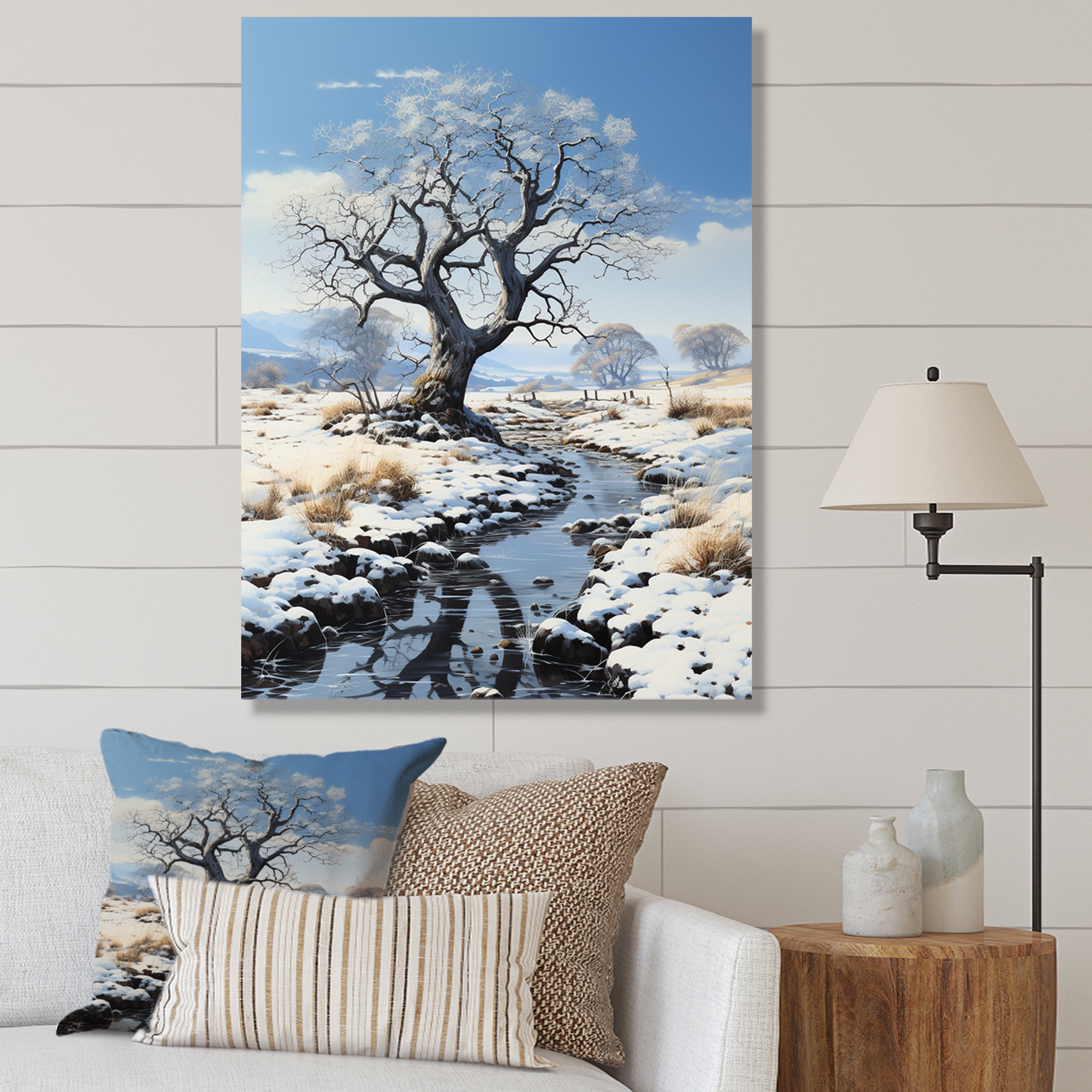 Winston Porter Tree Shades Of Stillness - Landscape Trees Wall Art ...