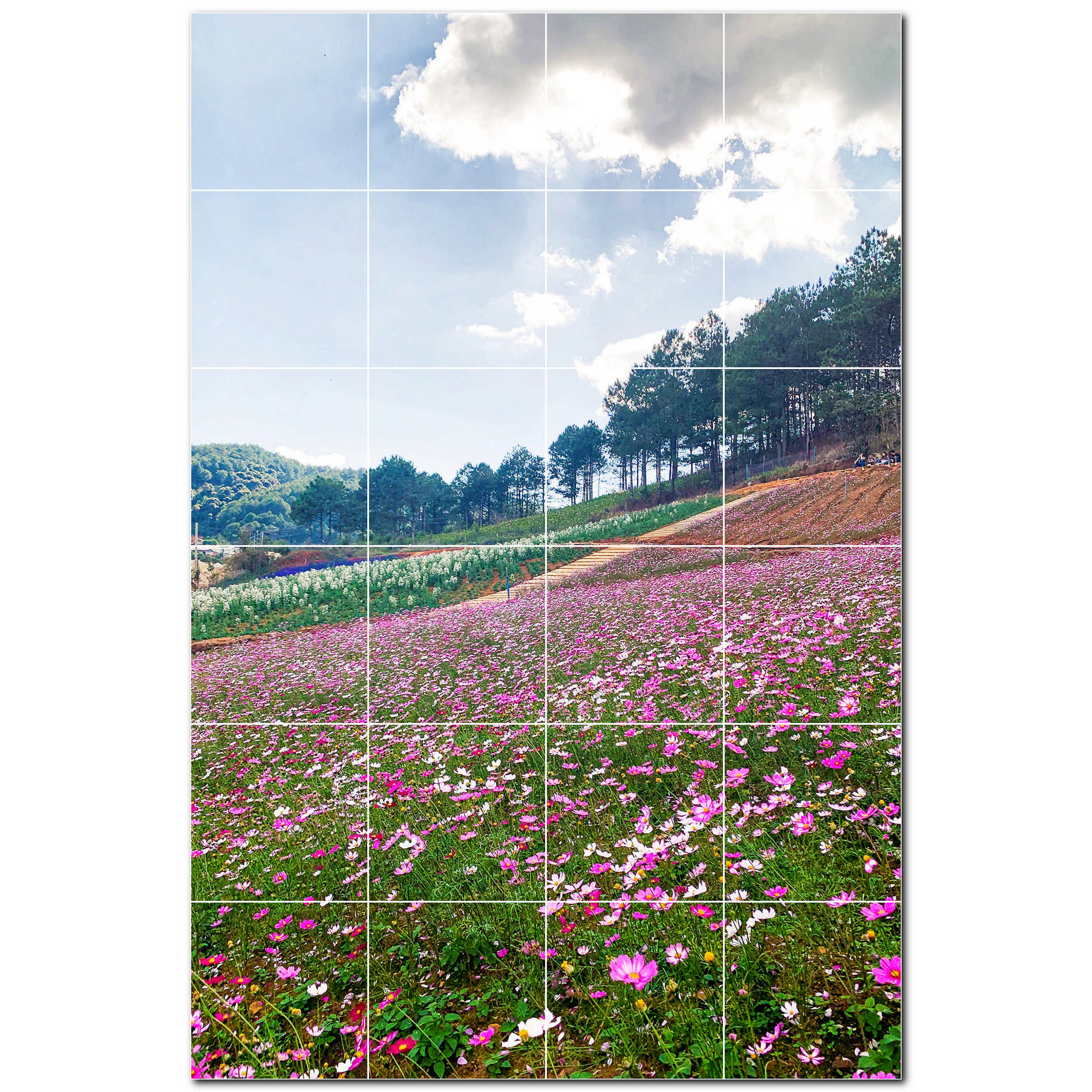 Picture-Tiles.com 48" x 72" Ceramic Spring Photo Decorative Mural Tile ...