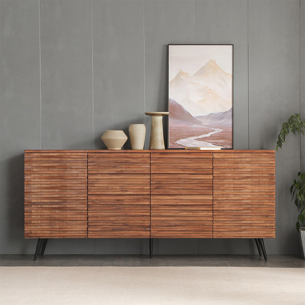 HomeCanvas Solid Wood Side Cabinet Inn Bedroom Storage 62.99 ...