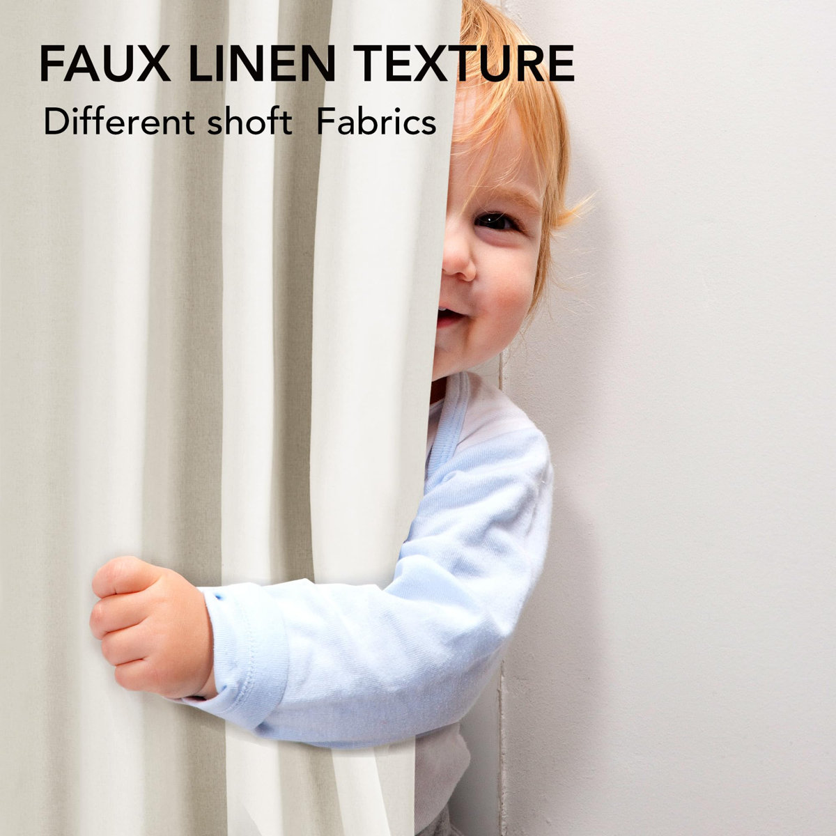 Wade Logan® Lythrodontas Faux Linen Total Blackout Curtain Panels ...