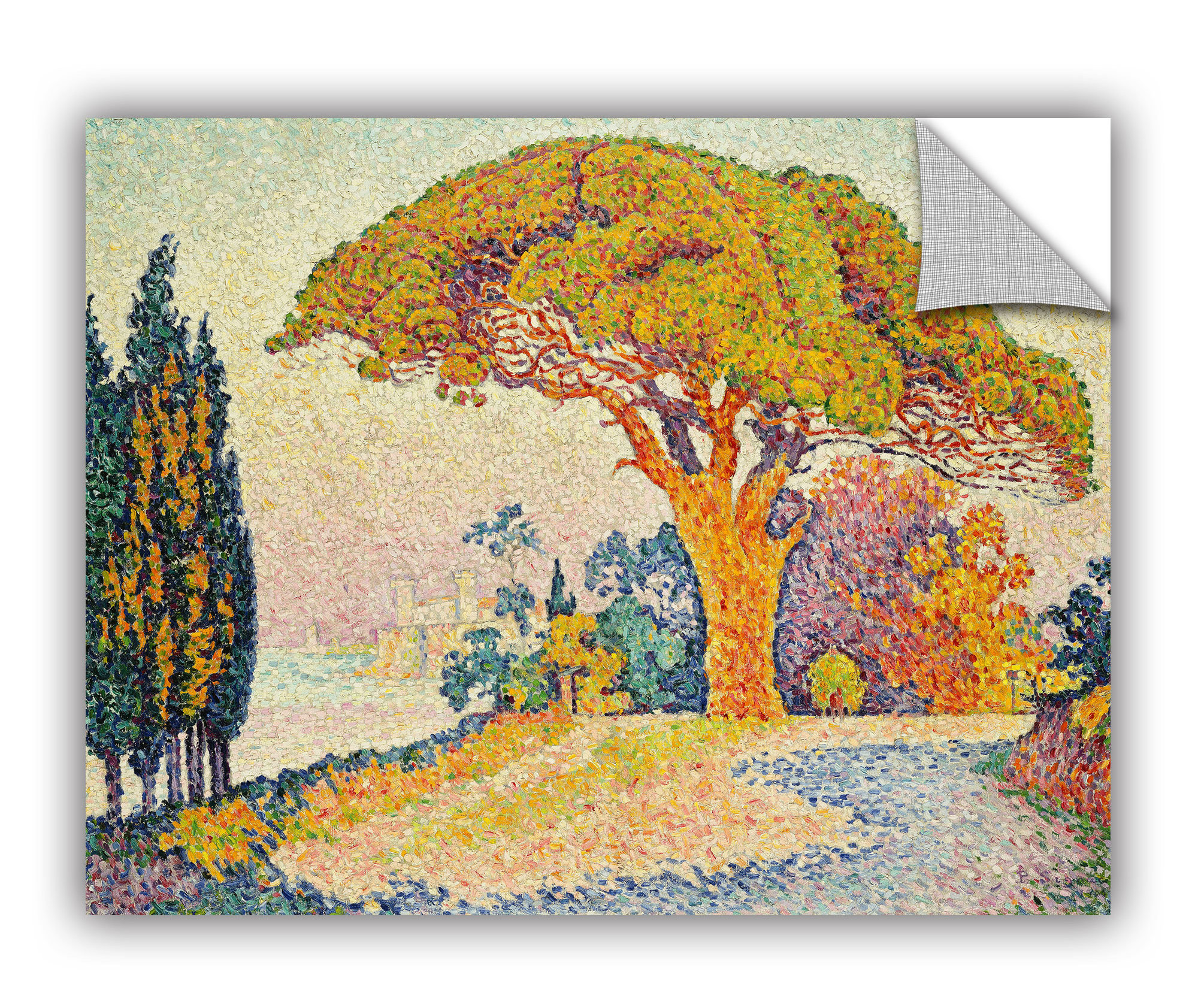 ArtWall Paul Signac Pine Trees at Bertaud, Saint-Tropez, 1900 Wall ...