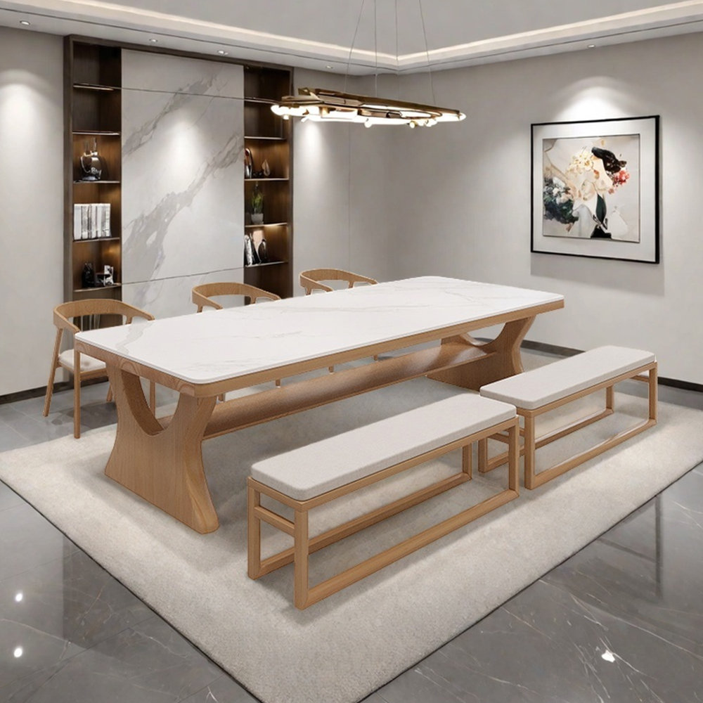 Elamer Simple home rectangular dining table set | Wayfair