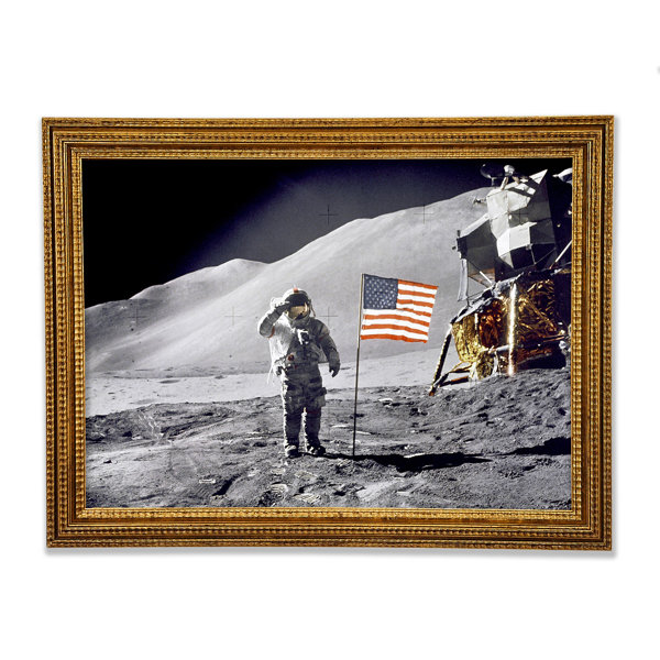 Ebern Designs David Scott Gives Salute - Single Picture Frame Print ...