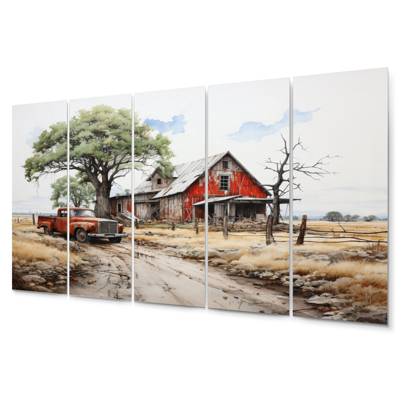 Design Art Farmhouse Homestead Legacy - Farmhouse Metal Wall Decor Set ...