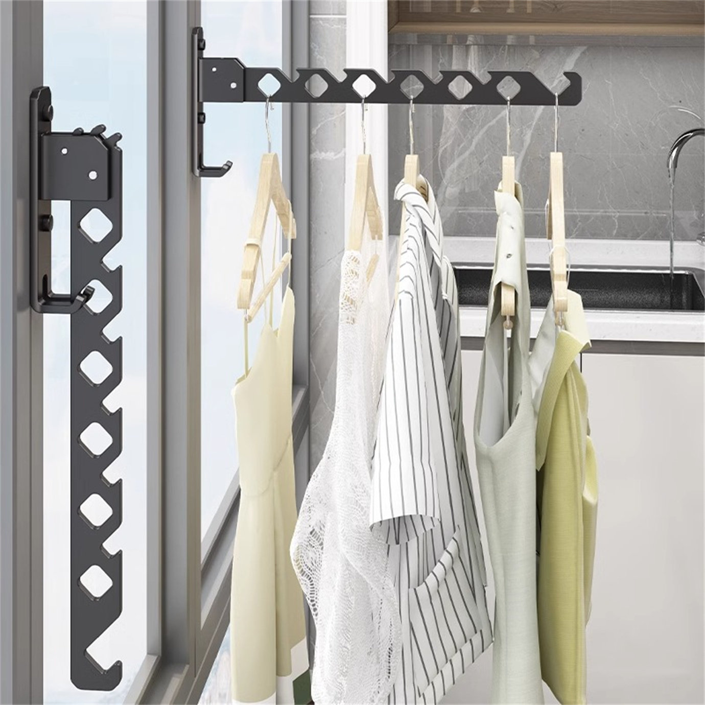Rebrilliant Aerofold Elite Balcony Clothes Rack | Wayfair