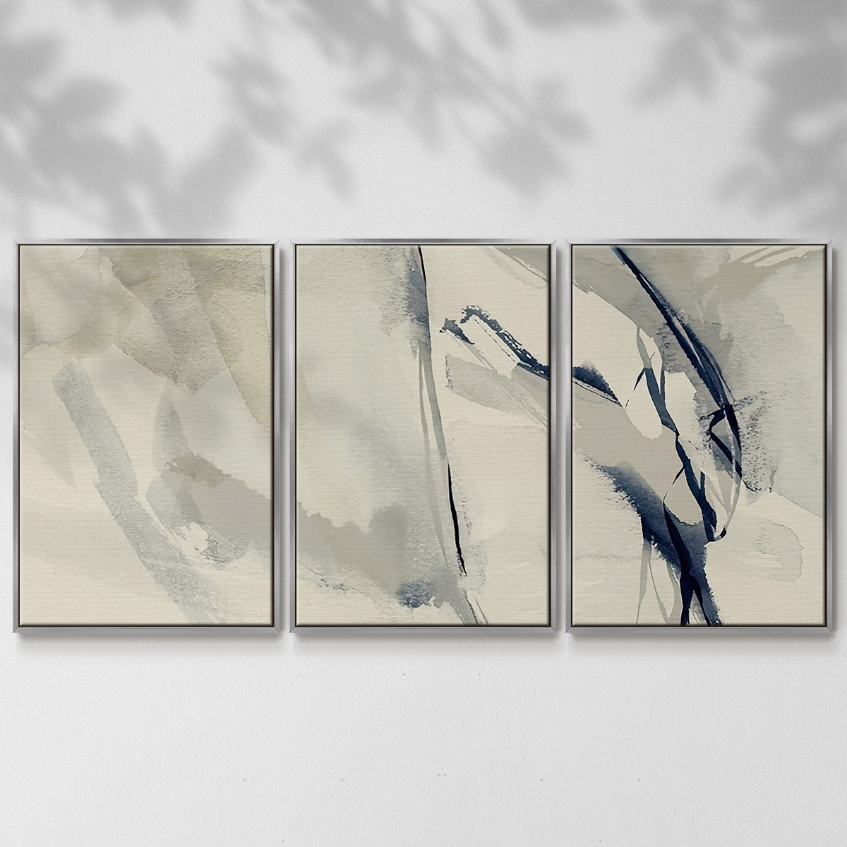 Wrought Studio™ Neutral with Marks II - Multi Piece Framed Canvas | Wayfair