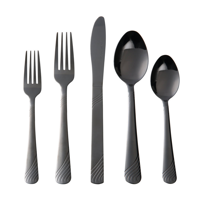 Ebern Designs Odina Stainless Steel Flatware Set - Service for 8 ...