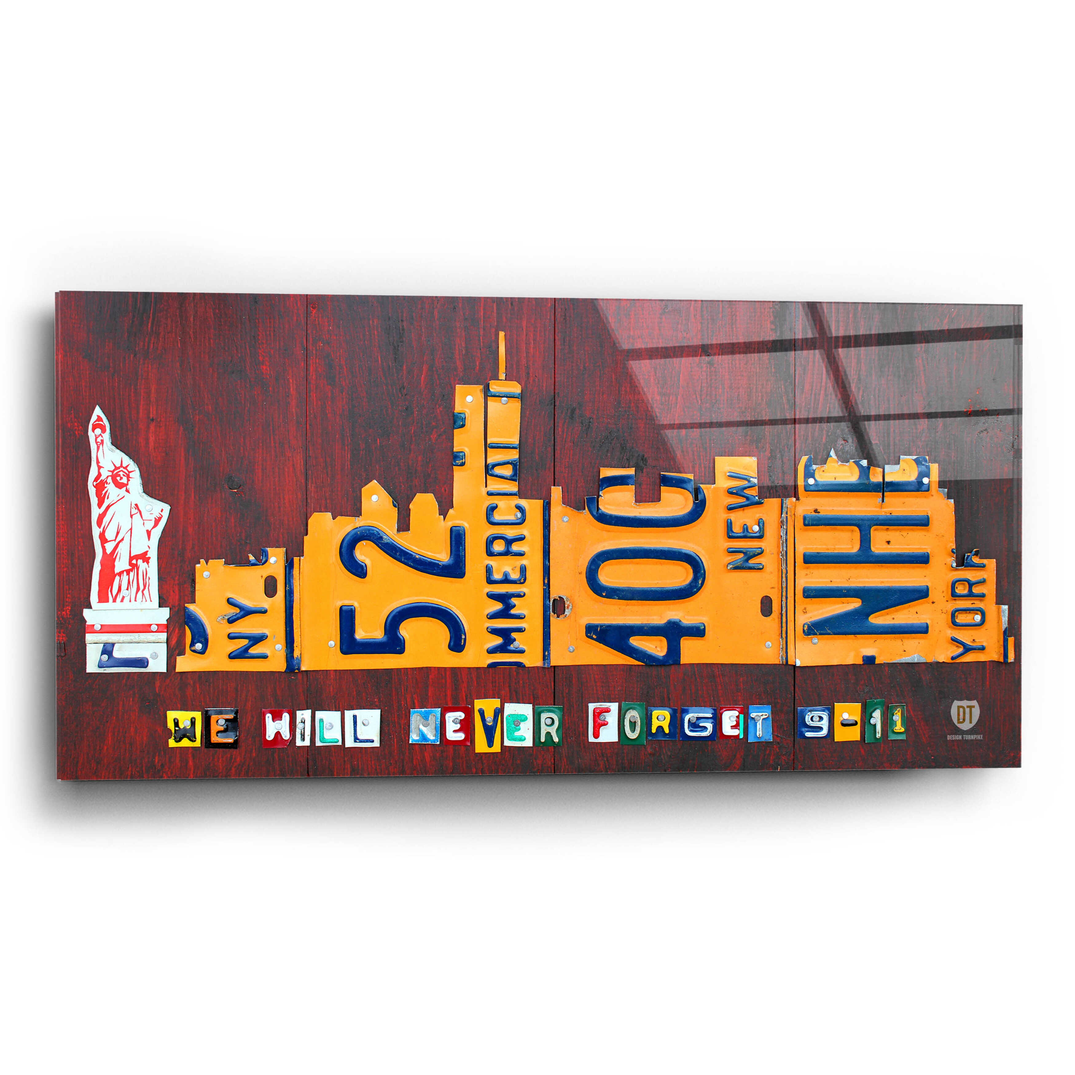 Williston Forge NYC License Plate Art Skyline 911 Version On Plastic ...