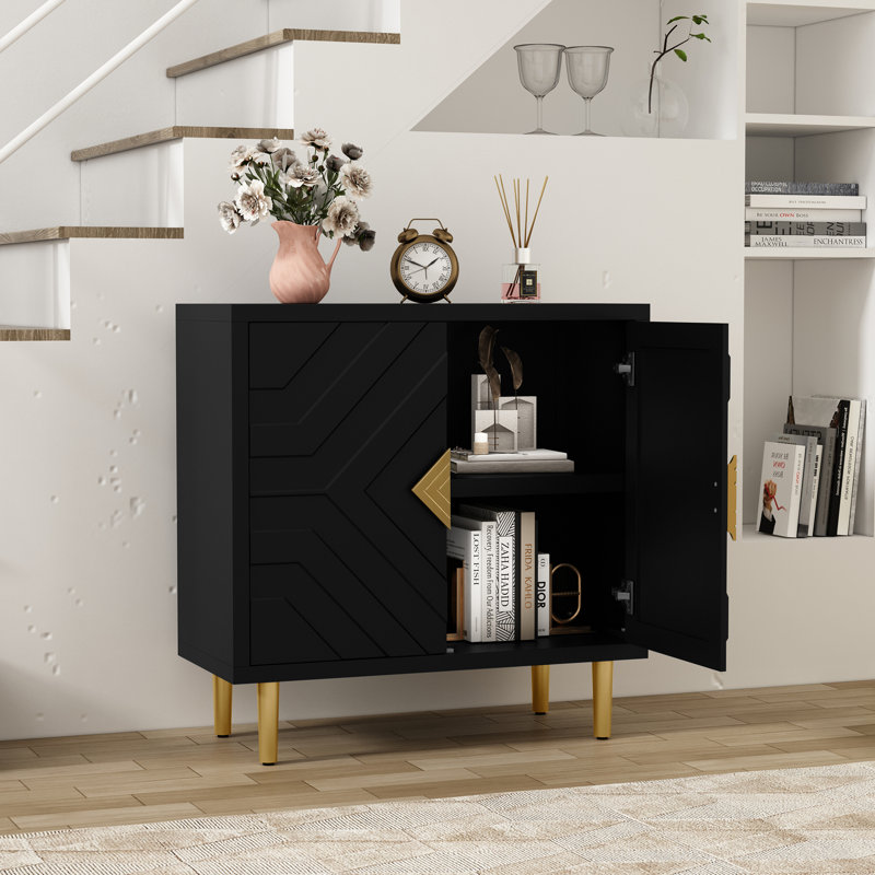 Mercer41 Shenade 31.7'' Modern Sideboard Buffet Cabinet with 2 ...