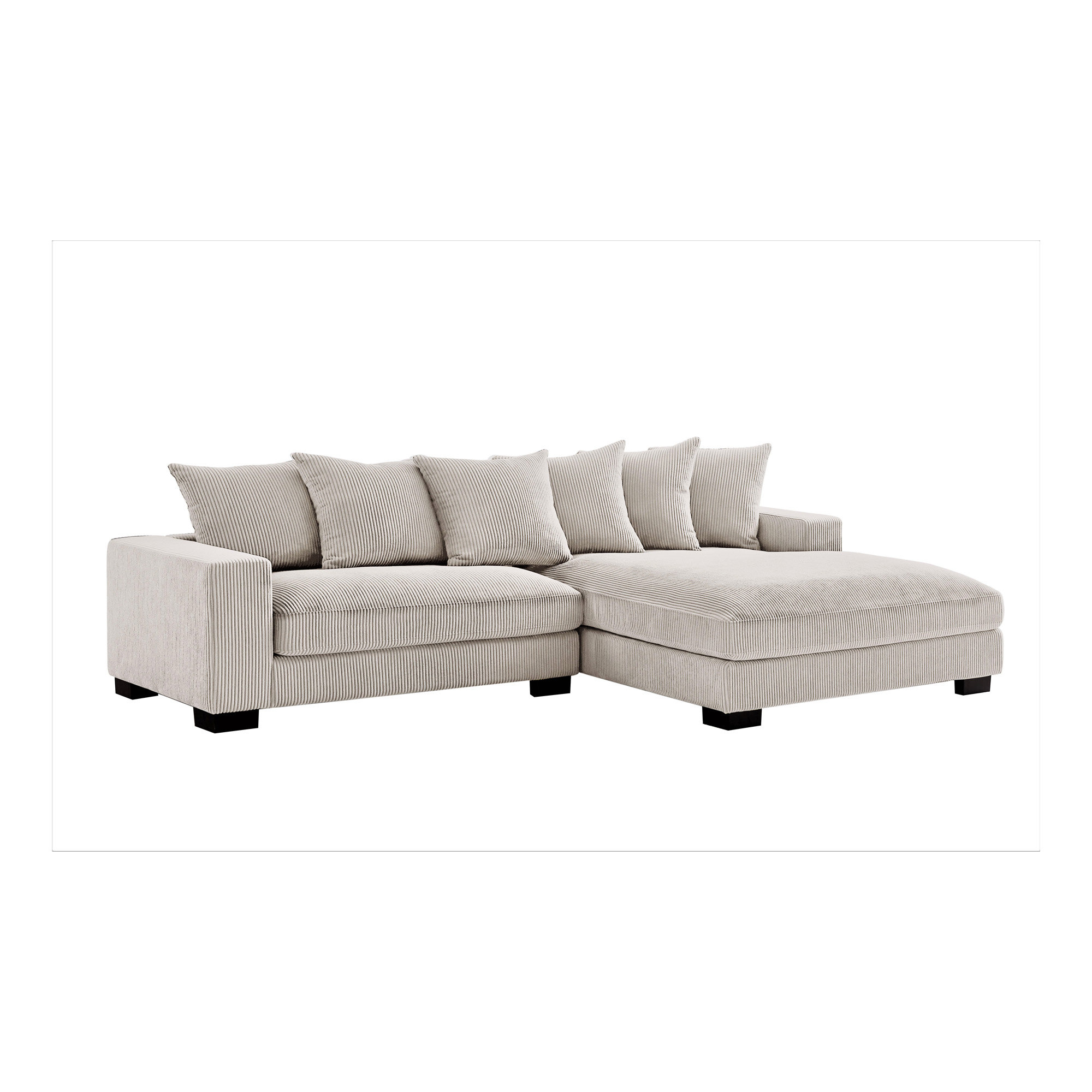 Latitude Run® Luxe Oversized Two-Piece Sectional Couches for Living ...