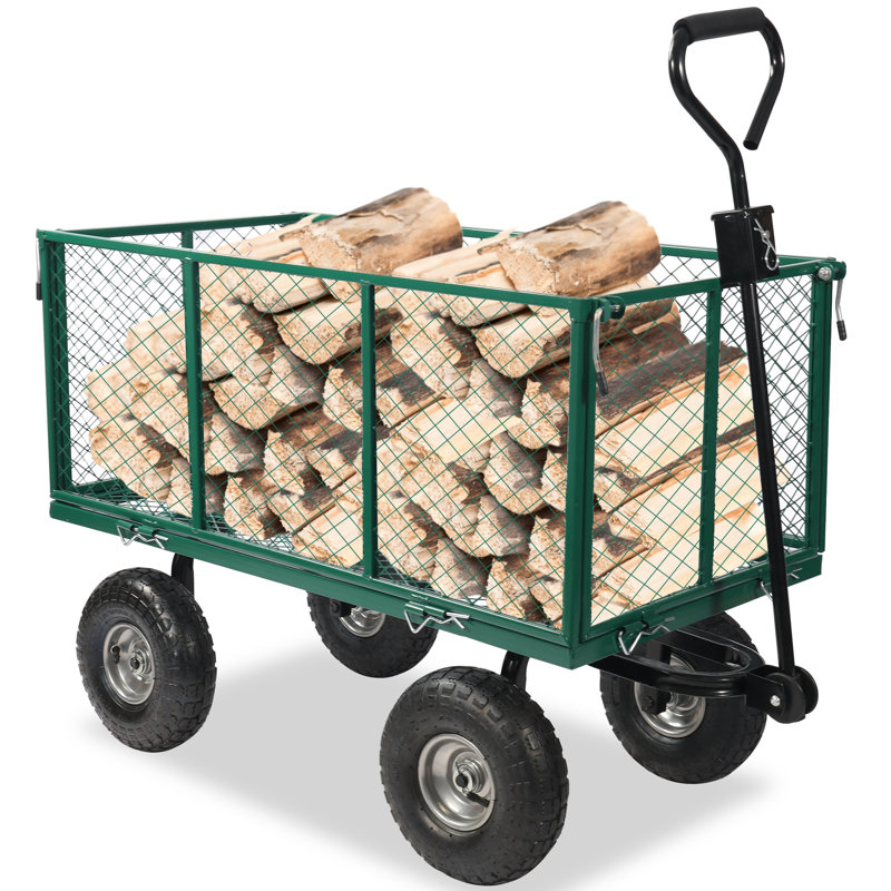 Redcamp 550LB Mesh Steel Wagon Cart Heavy Duty Heighten Garden Utility ...