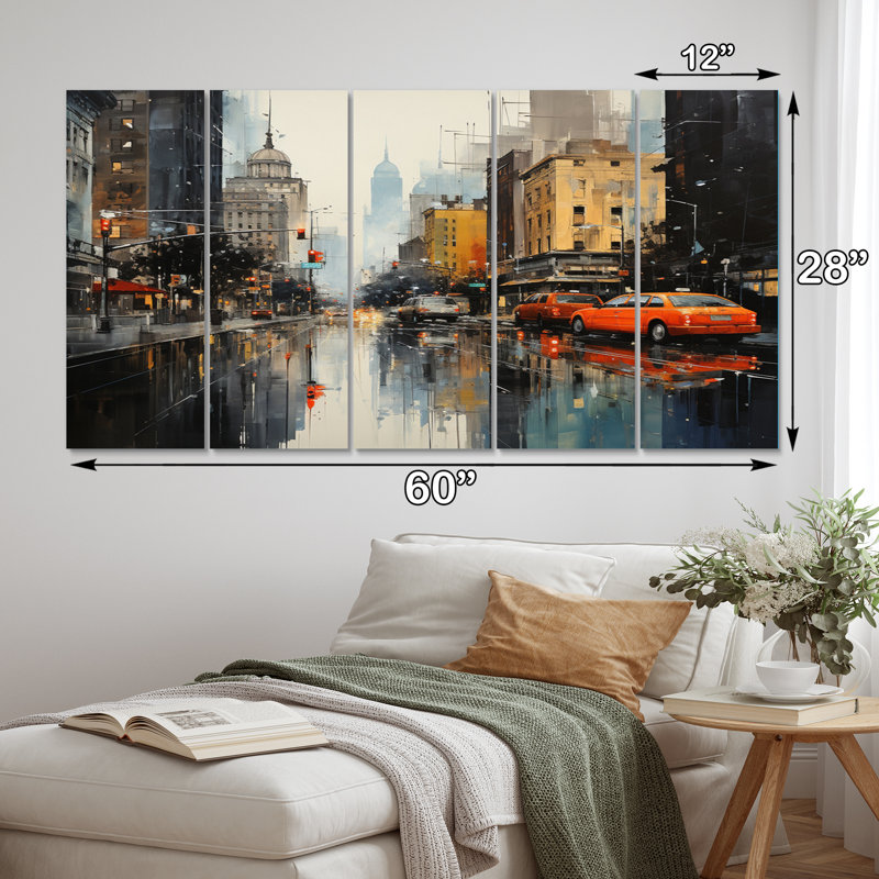 Red Barrel Studio® Cityscape Collage I - Abstract Collages Metal Wall ...