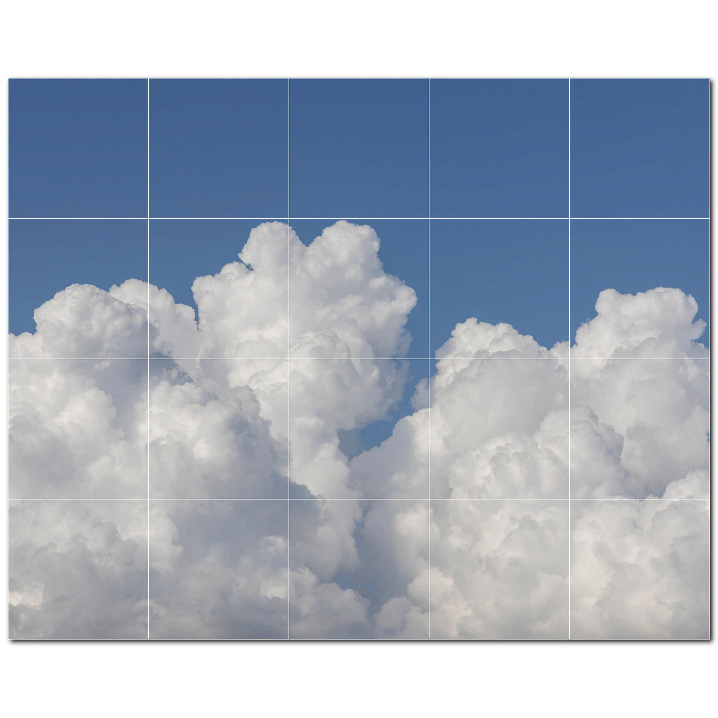 Picture-Tiles.com 30" x 24" Ceramic Clouds Photo Decorative Mural Tile PT500377: 6" x 6" (Set of ...