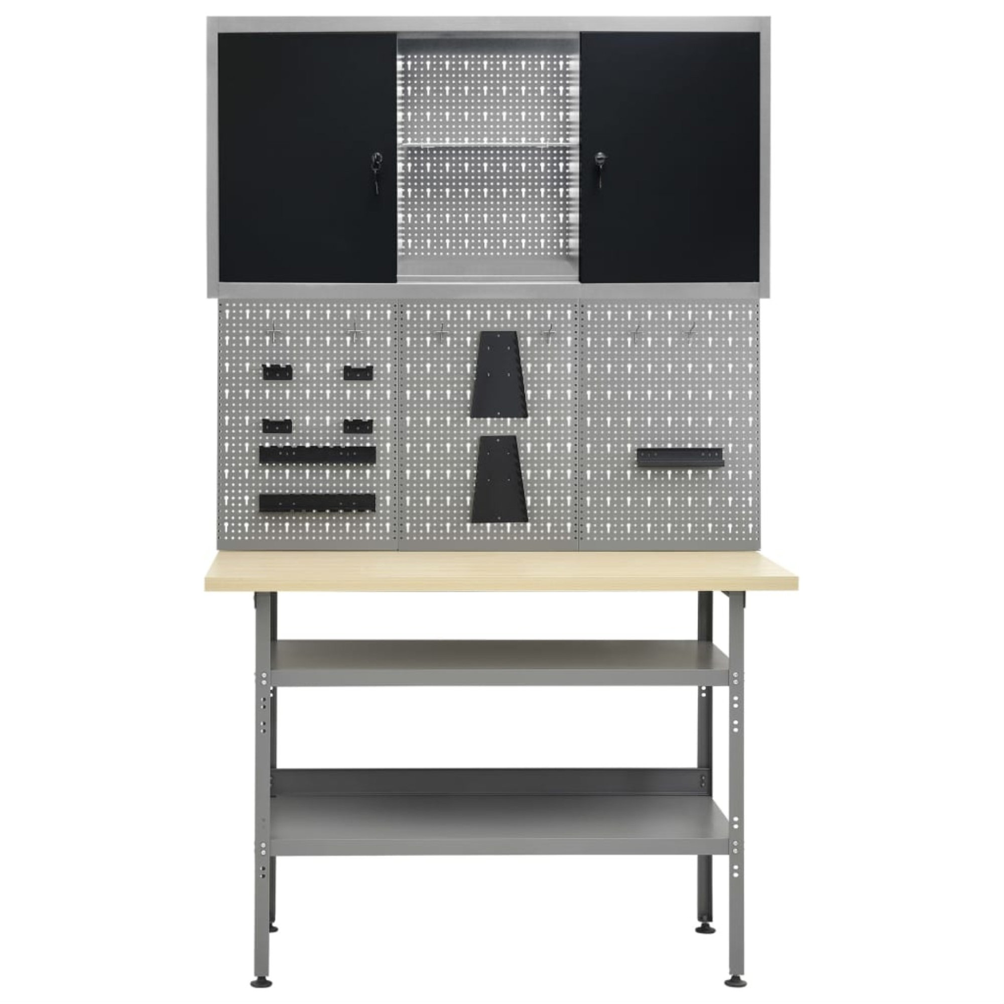 WFX Utility™ Workbench with Three Wall Panels and One Cabinet | Wayfair