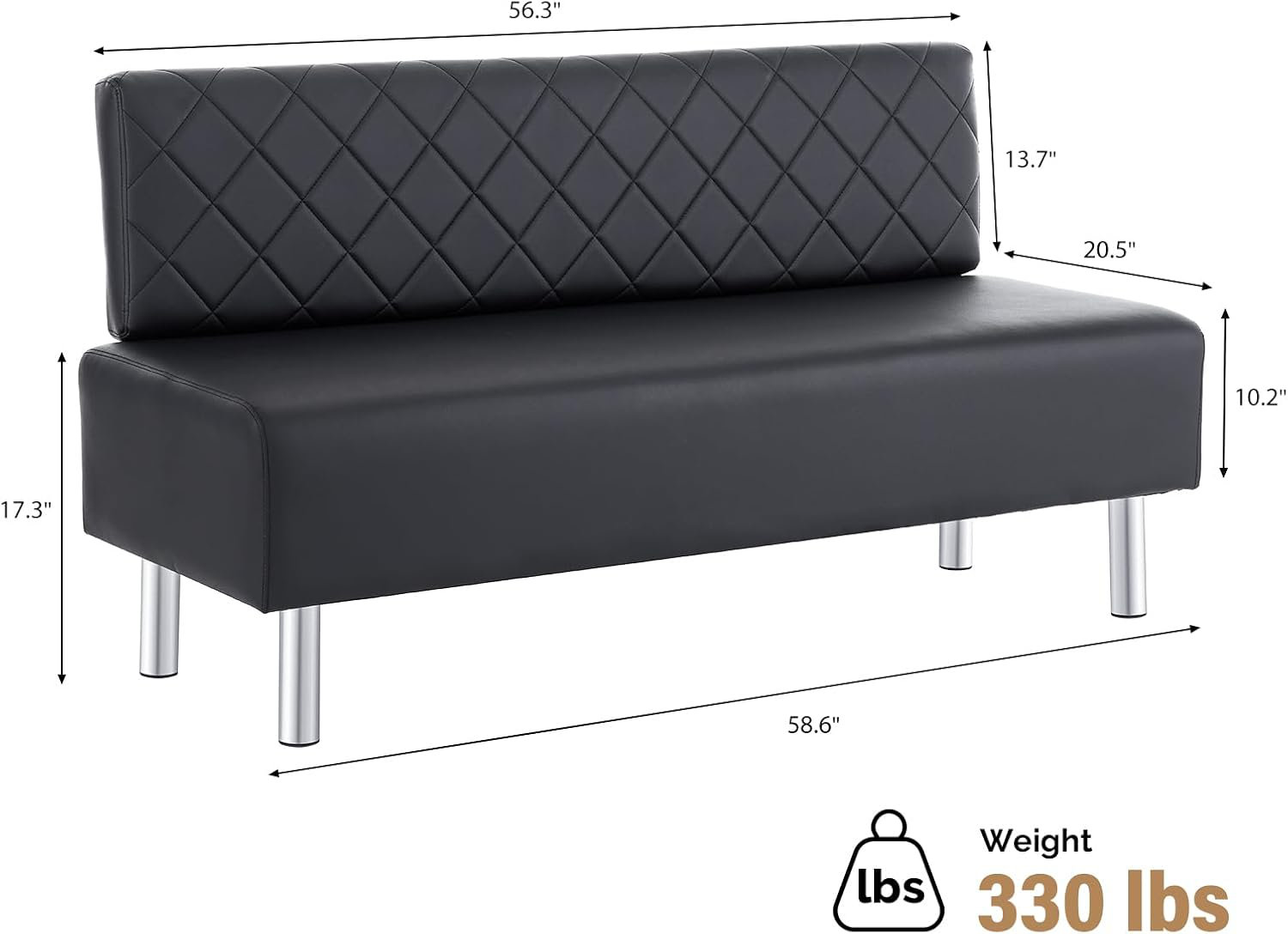 Latitude Run® 58.6" Argyle Waiting Room Bench Seating Office Benches | Wayfair