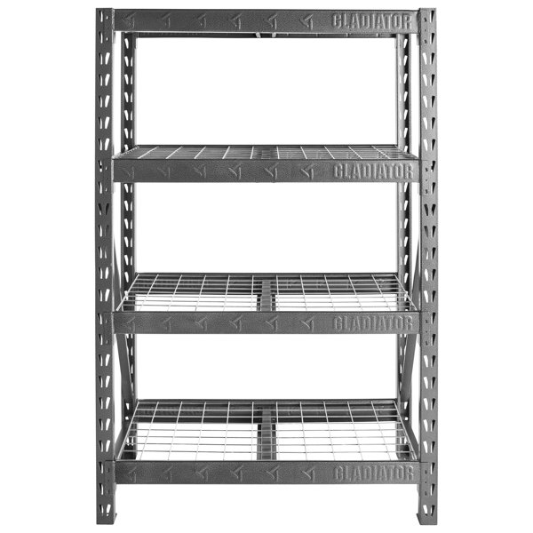 Gladiator 48" Wide Heavy Duty Rack With Four 18" Deep Shelves & Reviews ...