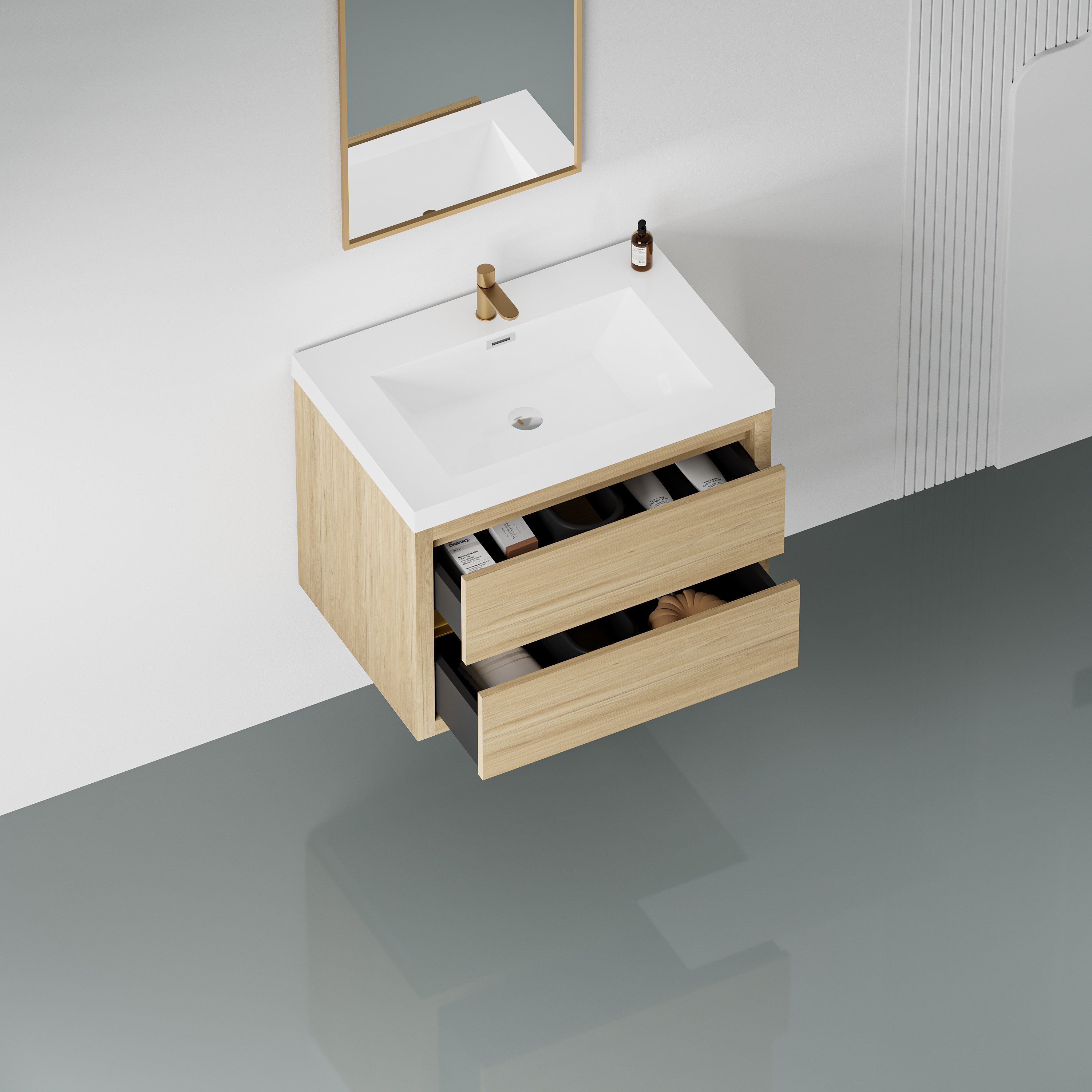Ebern Designs Clayton Floating Bathroom Vanity with Sink - Wayfair Canada