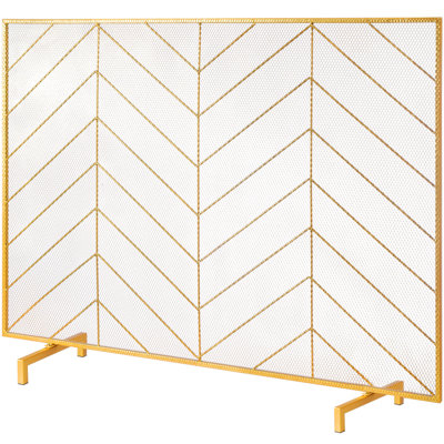 Mercer41 Tameera 1 Panel Iron Fireplace Screen | Wayfair