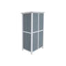 ROKAWO 54" Two-Tone Storage Shed - Gray & White Design with Sloped Roof ...