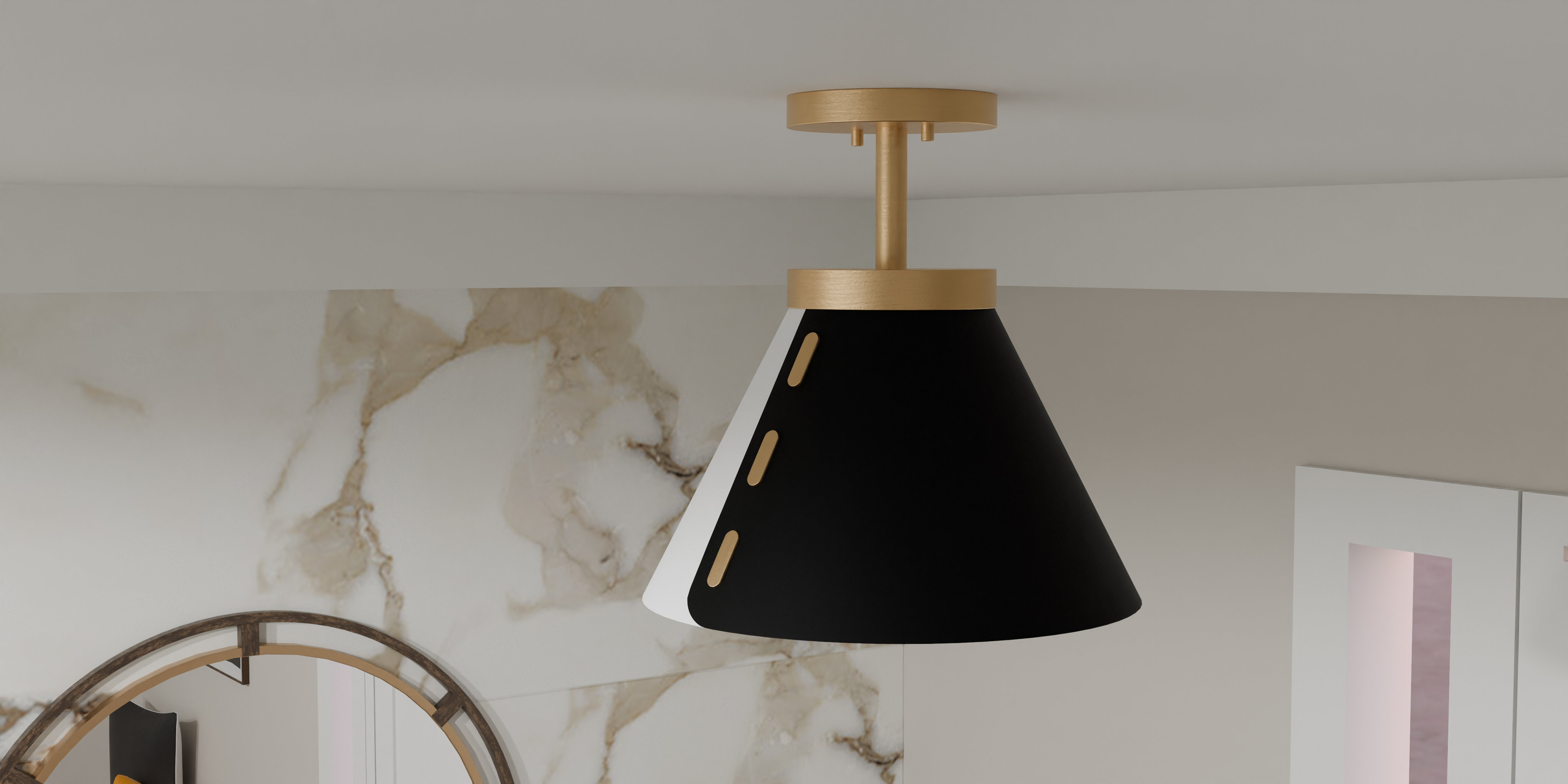 Mercer41 Trette Semi Flush Mount | Wayfair