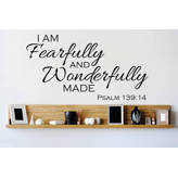 Design With Vinyl I am Fearfully and Wonderfully Made Psalm 13914 Wall ...