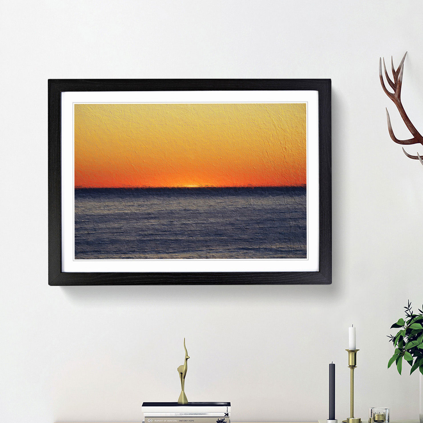 East Urban Home An Orange Sunset - Picture Frame Painting Print on ...