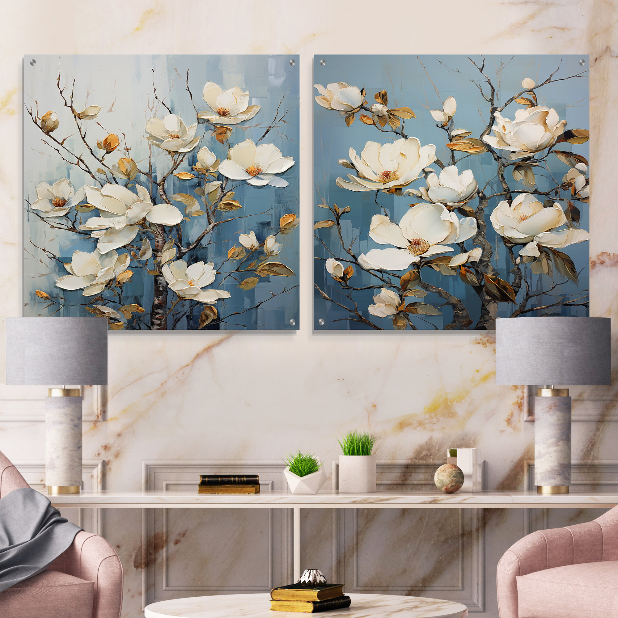 Lark Manor™ White And Blue Magnolia Blossom Beauty IV - Magnolias ...