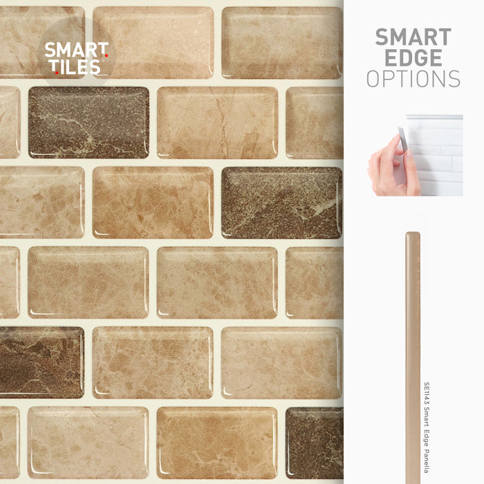 Smart Tiles Peel and Stick Gel Backsplash Tile Ravenna 10'' x 10 ...