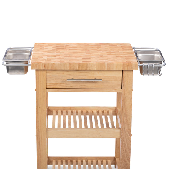 Prep & Savour Solid Wood Kitchen Cart & Reviews | Wayfair