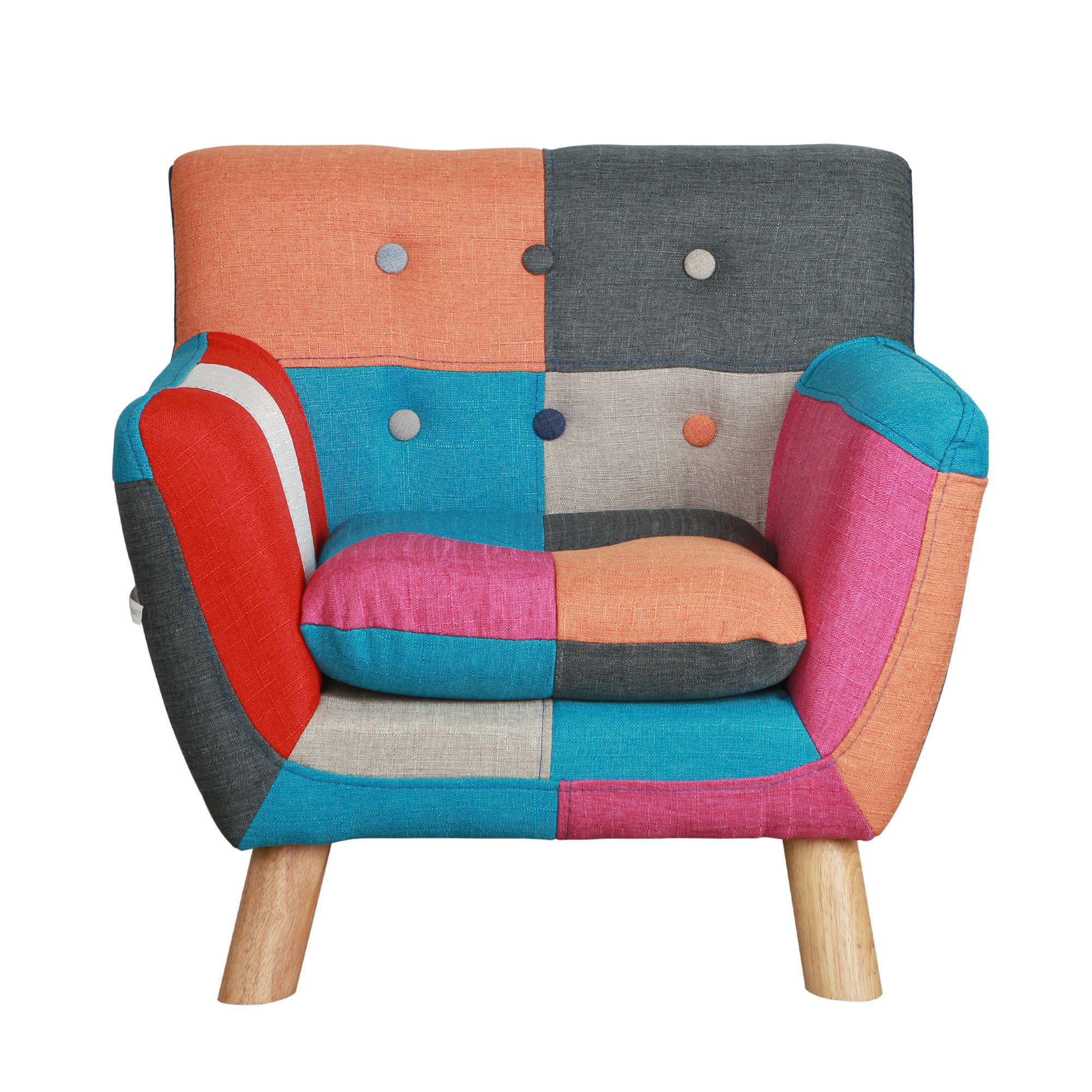 Second Story Home Jacey Patchwork Kids Foam Chair & Reviews | Wayfair