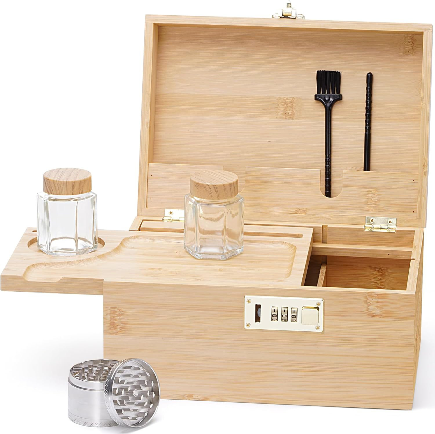 Latitude Run® Locked Storage Decorative Box With Combination Lock,With ...