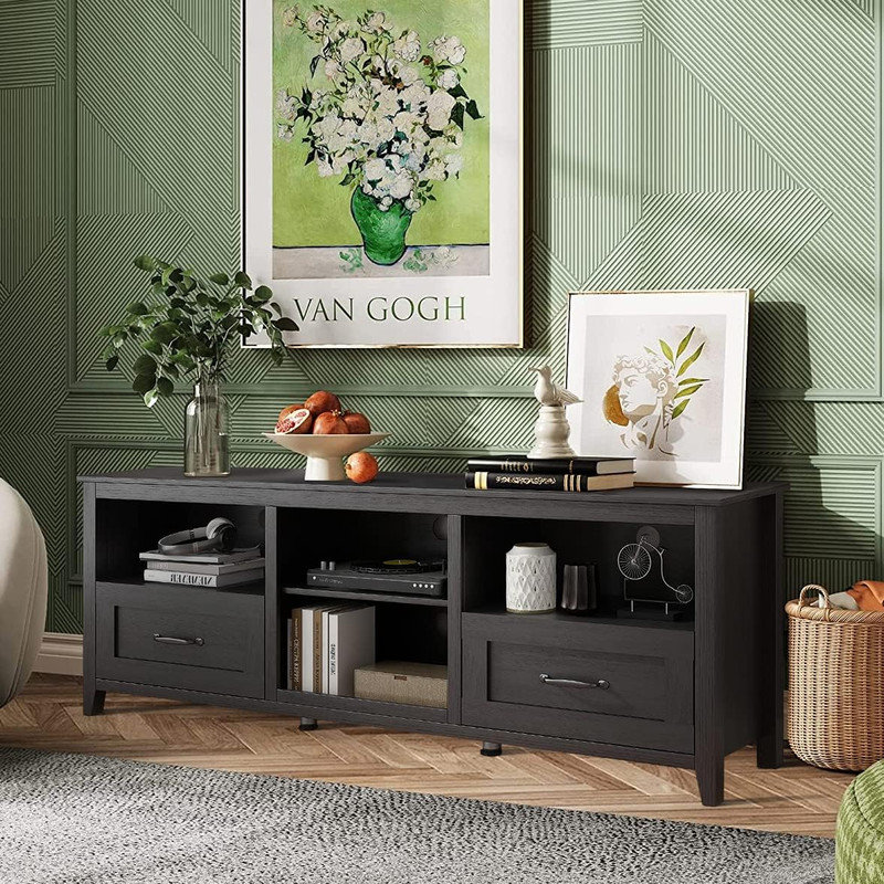 Fabhob Mid Century Modern Entertainment Center with Drawers | Wayfair