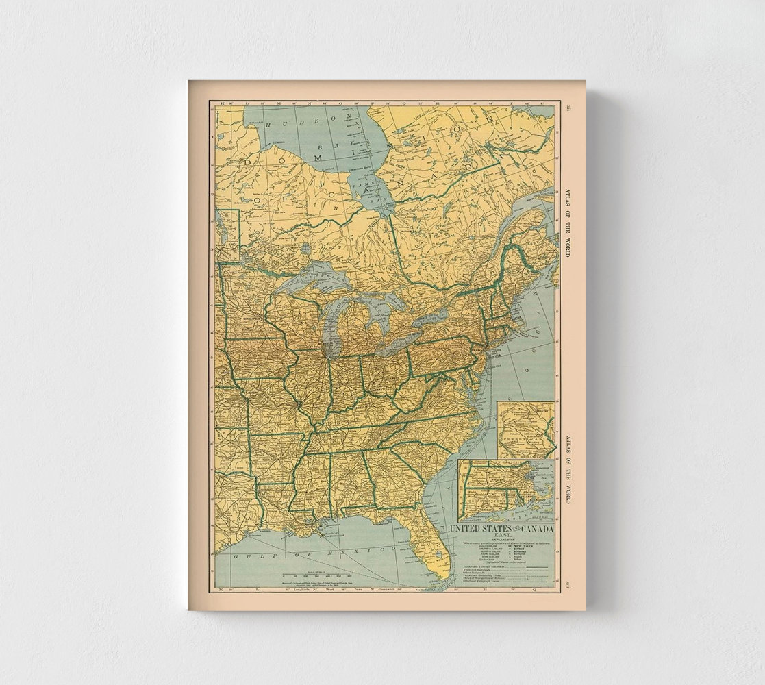 WeFrameArt North America East United States Canada, East Coast Poster ...