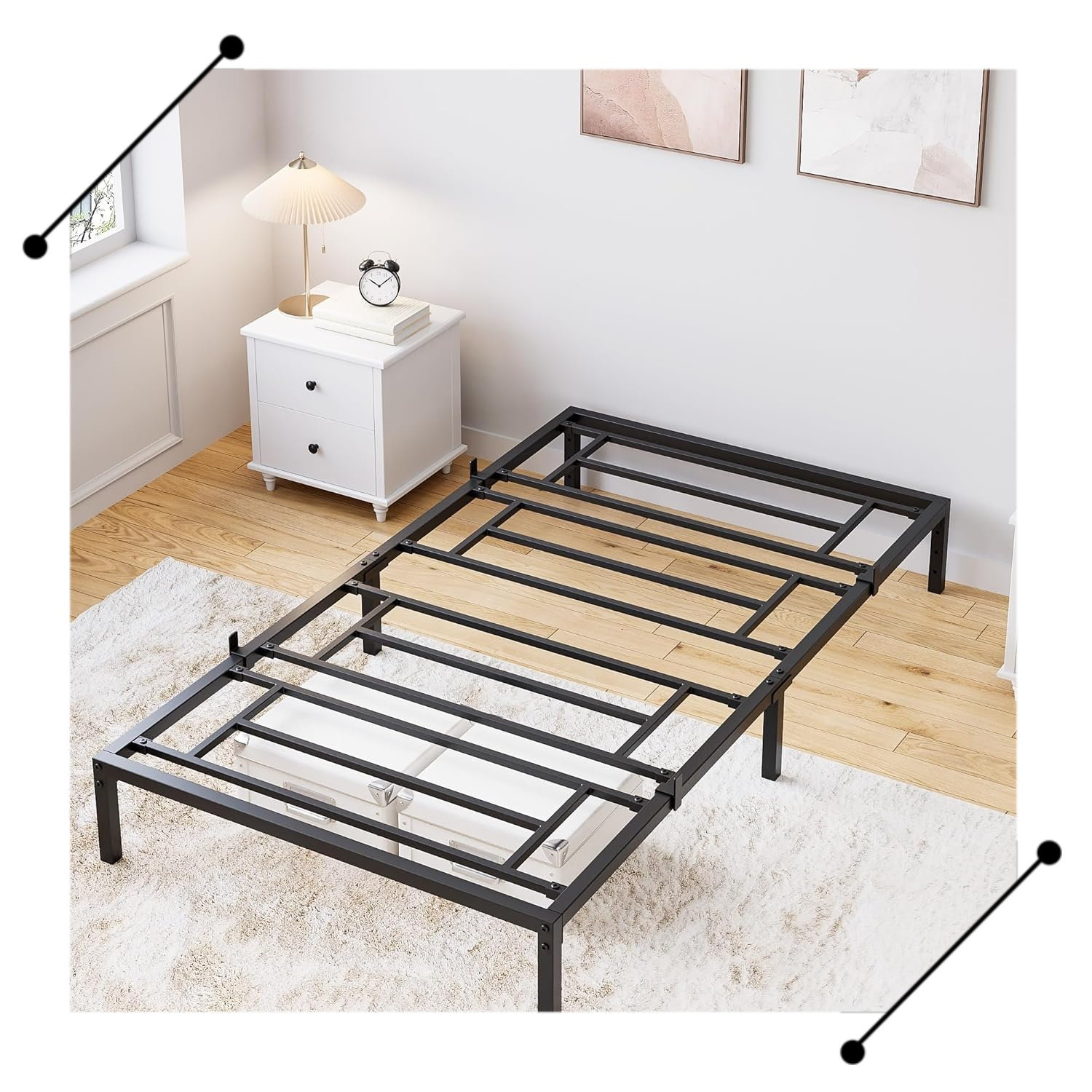 Tucker Murphy Pet™ 10 Inch Metal Bed Frame Sturdy Platform Bed Frame No ...