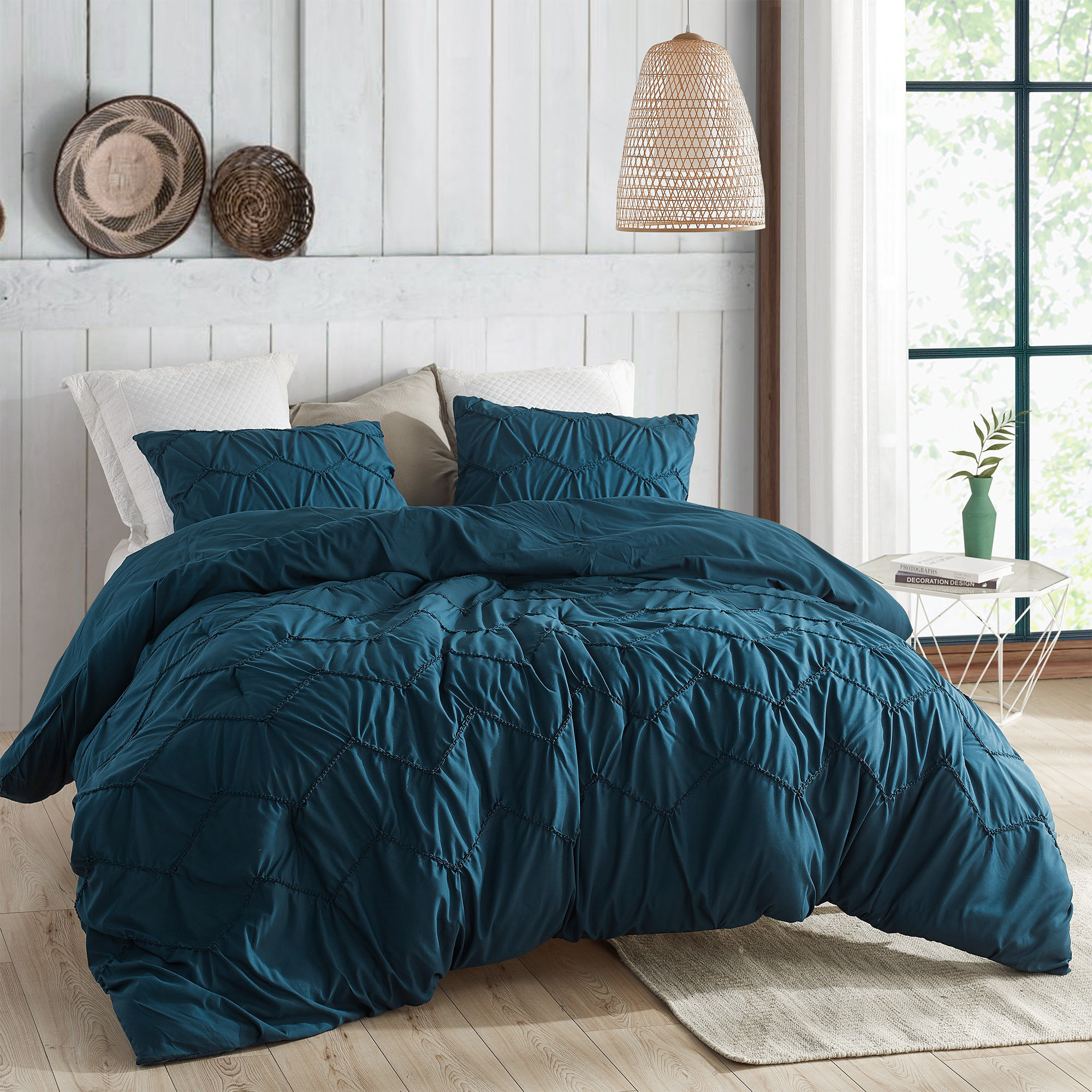 Byourbed Textured Waves Chevron Oversized Comforter Set & Reviews | Wayfair