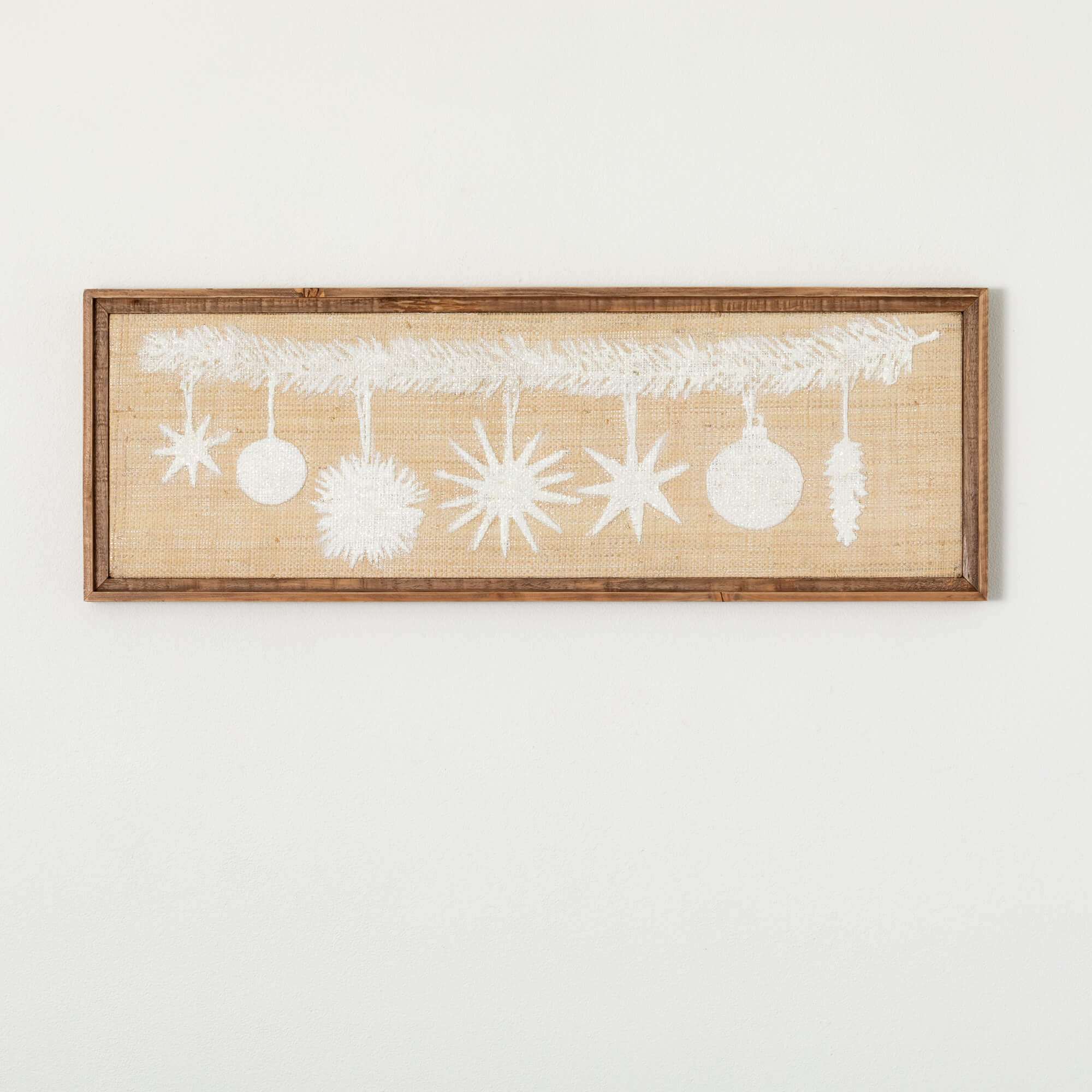 Clover Lane 37.75" Subtle Christmas Wall Decor, White-Brown | Wayfair