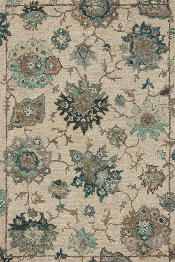 Langley Street Kraker Wool Floral Indoor Rug & Reviews | Wayfair