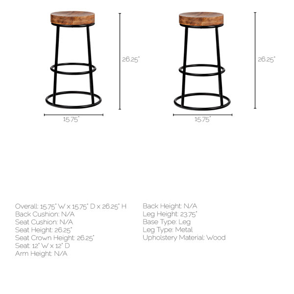 17 Stories Turner Solid Wood Counter & Bar Stool & Reviews | Wayfair