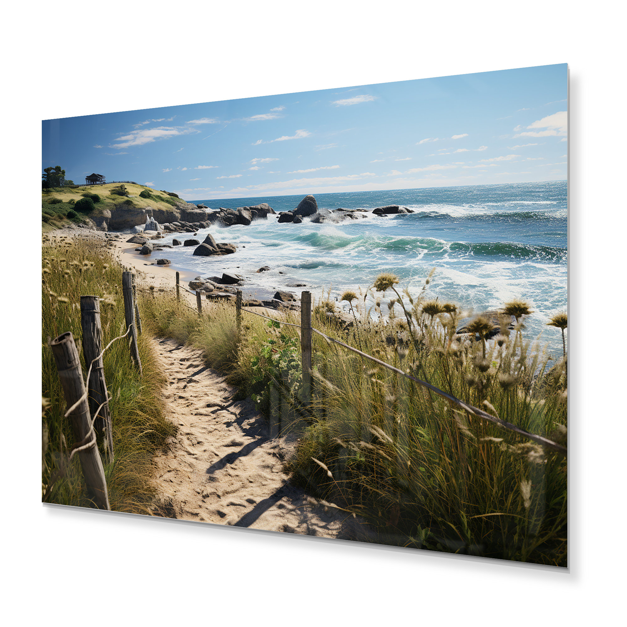 Highland Dunes Path Beach Landscape - Nautical & Beach Metal Wall Decor ...
