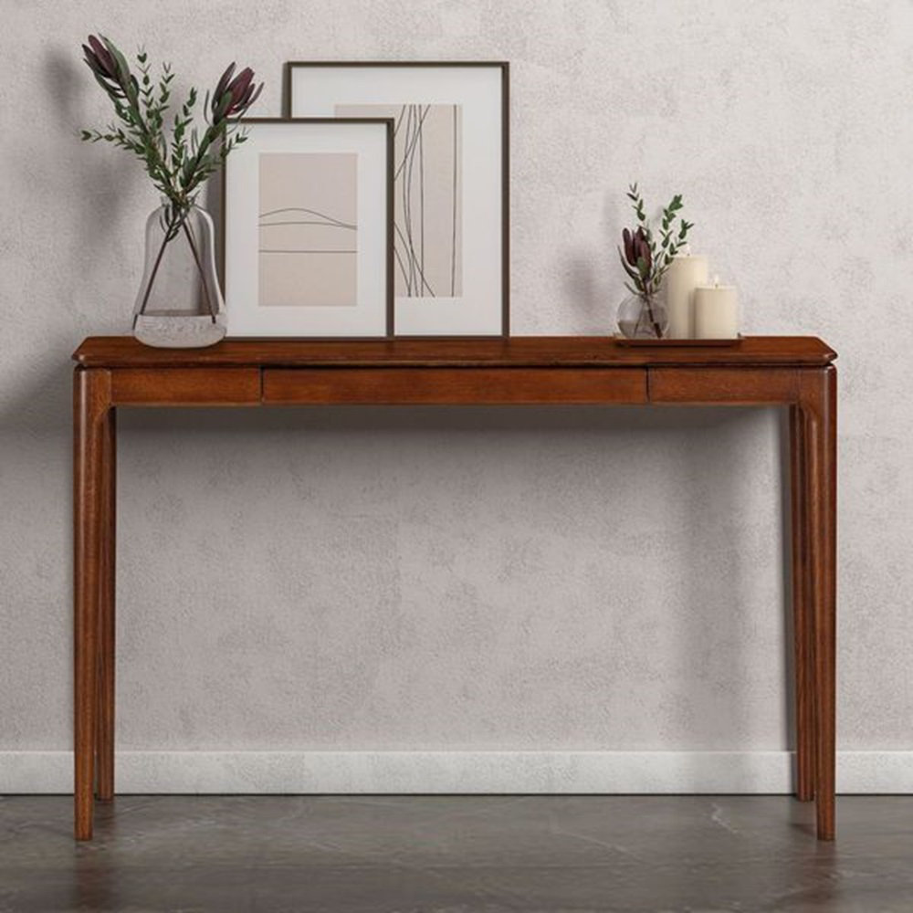NTC Mingle Modern Wooden Rectangle Console Table with Hidden Drawer ...