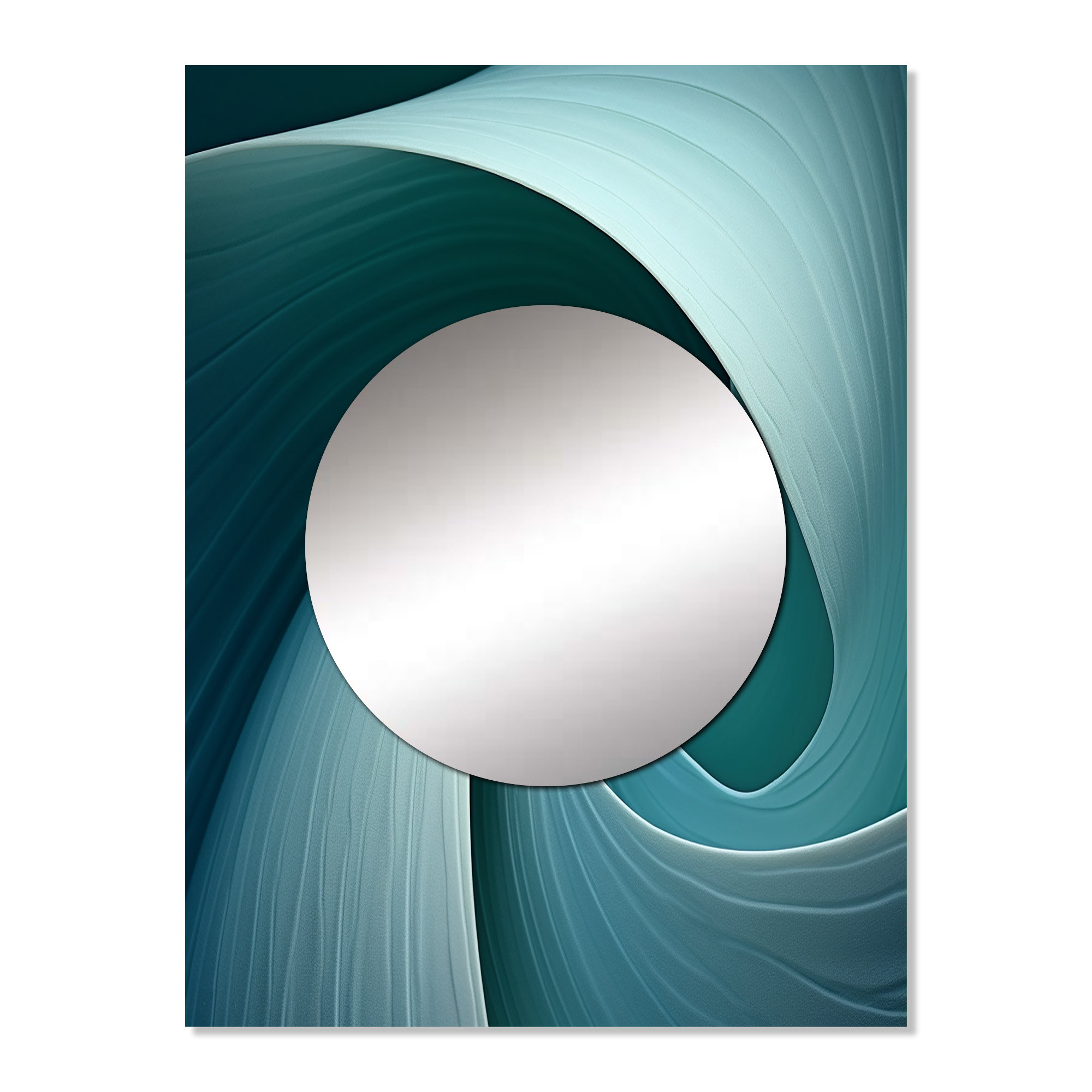 East Urban Home Turquoise Twirl Shell Fish Spiral I - Nautilus Mirror ...