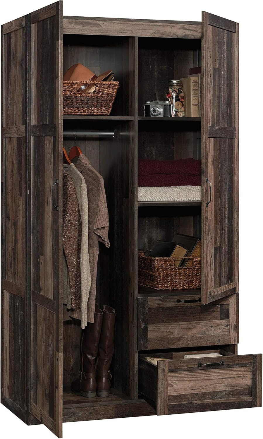 One Allium Way® Multi-Purpose Bedroom Armoire Wardrobe Closet Storage ...