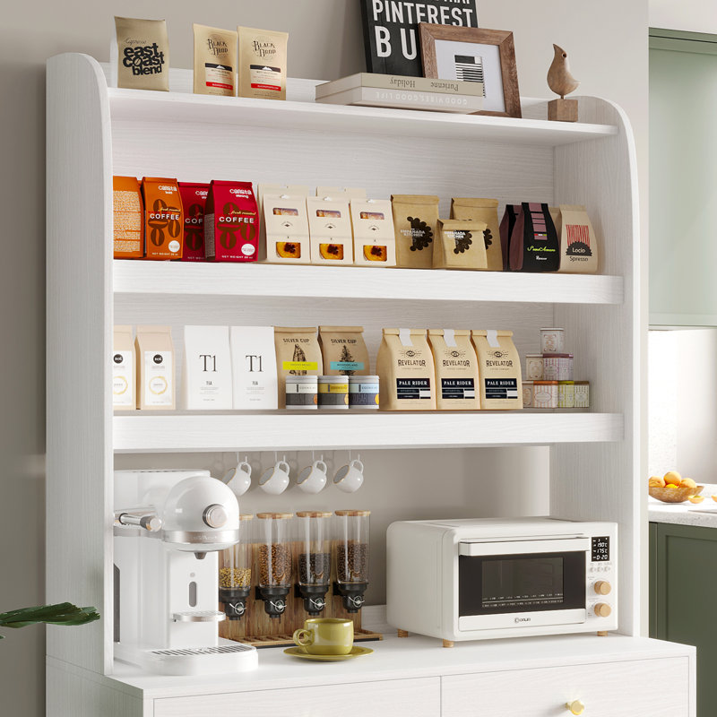 Mercer41 Kitchen Hutch Storage Cabinet | Wayfair