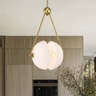 Mercer41 Gethra Split Sphere Brass And Frosted Glass Pendant Ceiling ...