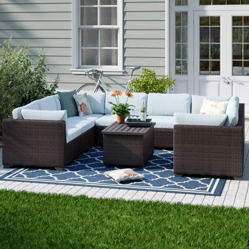 Latitude Run® Larren 9 Piece Sofa Seating Group with Cushions | Wayfair